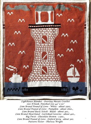 Lighthouse Blanket Pattern and Charts Crochet pattern by Kathleen ...