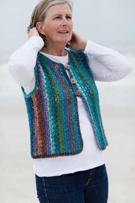 Noro Vest Crochet pattern by Edie Eckman | Knitting Patterns | LoveCrafts