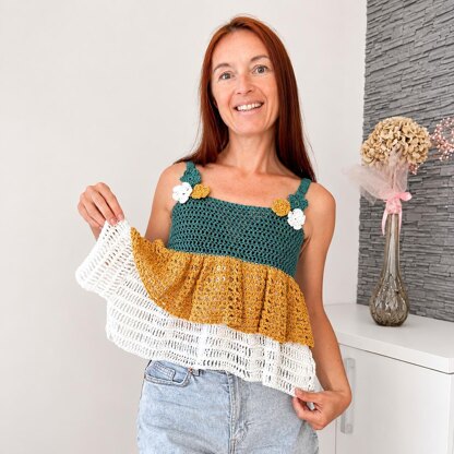 Meadow Ruffle Top | LoveCrafts