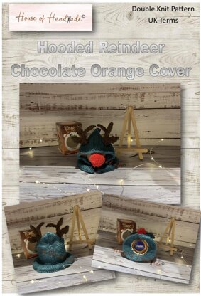 Hooded Reindeer Chocolate Orange Cover Knitting Pattern | LoveCrafts