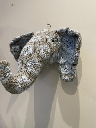 Nelson the African flower elephant head | LoveCrafts