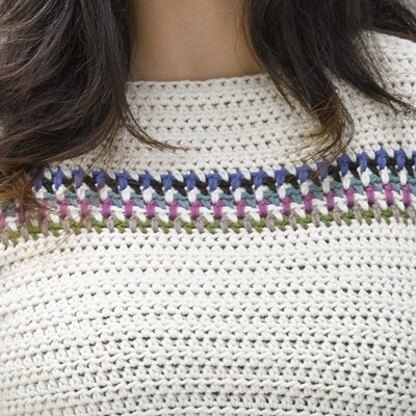 Valley Yarns 618 Banded Yoke Pullover at WEBS | Yarn.com