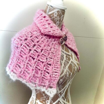 Cotton Candy Capelet | LoveCrafts