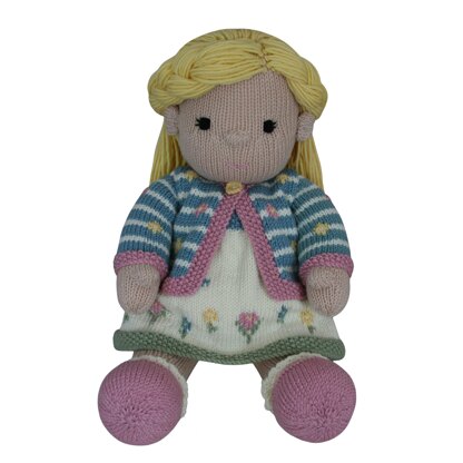 Girl Doll (Knit a Teddy) Knitting pattern by Knitables | LoveCrafts