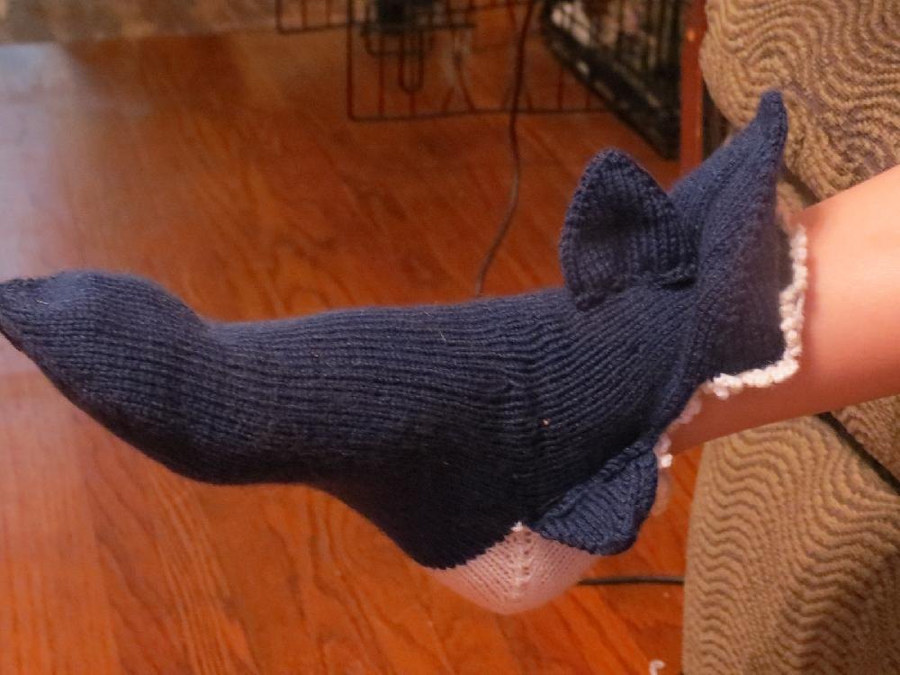 Shark Sock Knitting Pattern