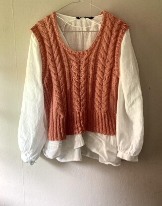 Simple Cable Tank Knitting pattern by Suzy Rai | LoveCrafts