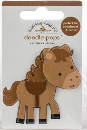 Doodlebug Doodle-Pops 3D Stickers - Giddy Up | LoveCrafts