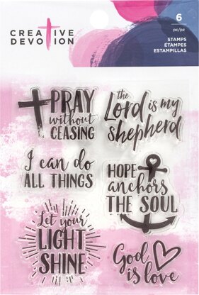 American Crafts Creative Devotion Clear Acrylic Stamps - God Is Love ...