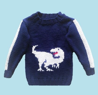 Bulky T Rex Sweater Knitting pattern by iKnitDesigns | LoveCrafts