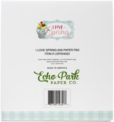 Echo Park Paper Echo Park Double-Sided Paper Pad 6"X6" 24/Pkg - I Love ...