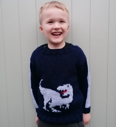 Bulky T Rex Sweater Knitting pattern by iKnitDesigns | LoveCrafts