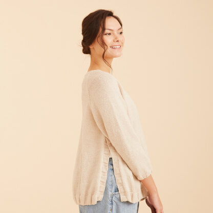 Snuggly V-Neck Jumper - Free Knitting Pattern in Paintbox Yarns Baby DK ...