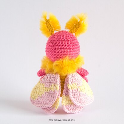 Rosy Maple Moth Crochet pattern by Andreia Ferreira | LoveCrafts