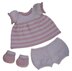 Pink Stripy Dress Outfit (Knit a Teddy) Knitting pattern by Knitables ...