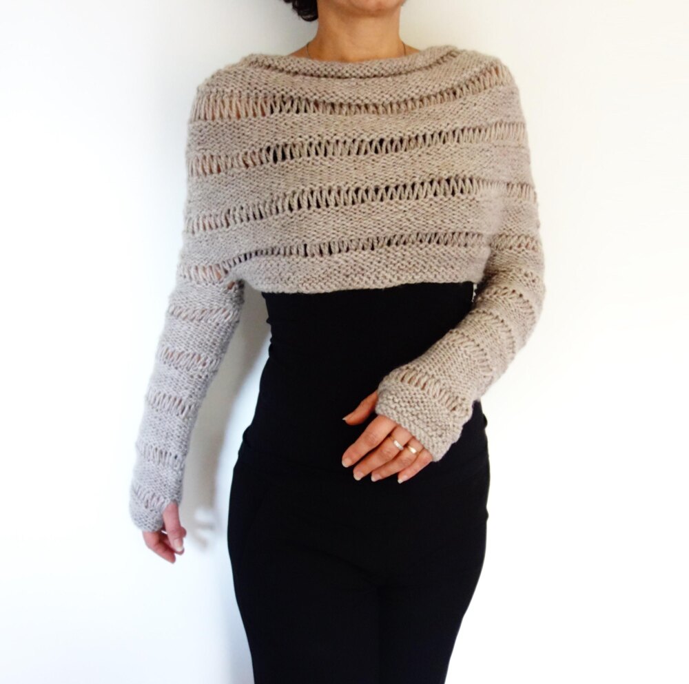 Cropped Jumper Knitting Pattern Knit Beginner Cropped Sweater