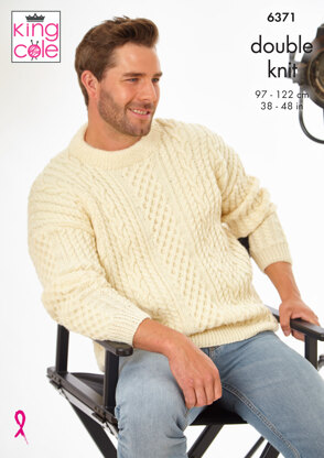Sweaters in King Cole Merino Blend DK - 6371 - Leaflet | LoveCrafts
