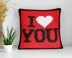 I LOVE YOU 14" Pillow Mini C2C Diagonal Crochet Pattern | LoveCrafts