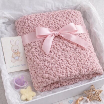 Easy Chenille Baby Blanket Knitting Pattern PDF | Beginner Blanket ...