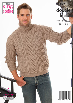 Sweaters in King Cole Merino Blend DK - 6371 - Leaflet | LoveCrafts