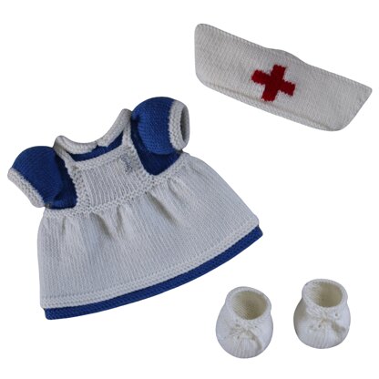 Nurse (Knit a Teddy) Knitting pattern by Knitables | LoveCrafts