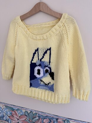 Bluey toddler jumper Knitting pattern by Not Just Nanas Knit | LoveCrafts