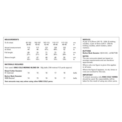 Sweaters in King Cole Merino Blend DK - 6372 - Leaflet at WEBS | Yarn.com