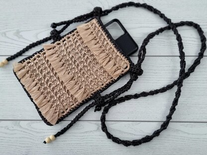 T26 Crochet pattern mobile phone bag, crossbody bag, shoulder bag ...