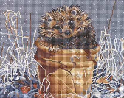 Creative World of Crafts Prickly Pot Hedgehog Cross Stitch Kit design ...