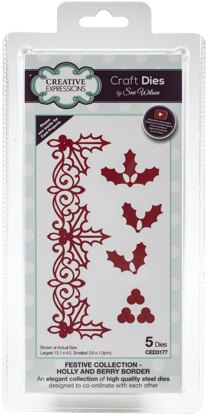 Creative Expressions Festive Craft Dies By Sue Wilson - Holly & Berry ...