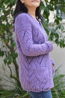 #249 Lavender Knitting pattern by SweaterBabe.com | LoveCrafts