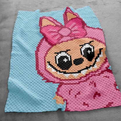 Labubu Crochet Baby Blanket C2C | LoveCrafts
