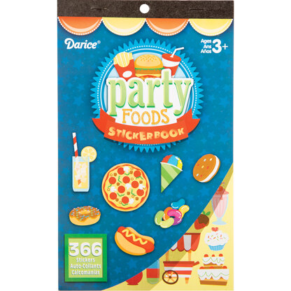 Darice Sticker Book 9.5"X6" - Party Foods 366/Pkg | LoveCrafts