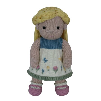 Girl Doll (Knit a Teddy) Knitting pattern by Knitables | LoveCrafts