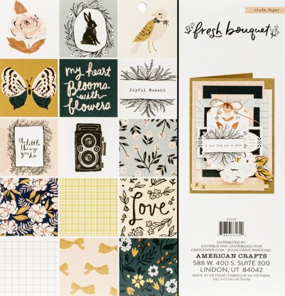American Crafts Crate Paper Single-Sided Paper Pad 12"X12" 48/Pkg ...