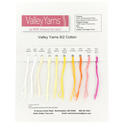 Valley Yarns Color Cards at WEBS | Yarn.com