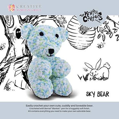 Creative World Of Crafts Knitty Critters - Sky the Teddy Bear Crochet ...