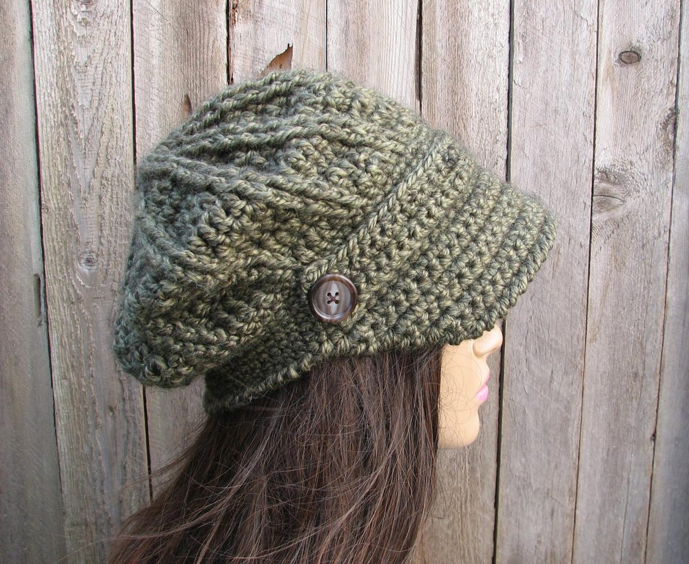 Free Crochet Newsboy Hat Pattern