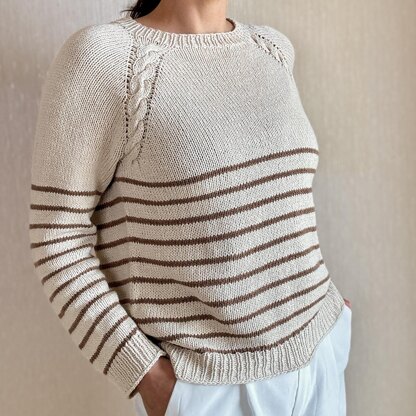 Daydream Zephyr striped sweater Knitting pattern by Julia Piro | LoveCrafts