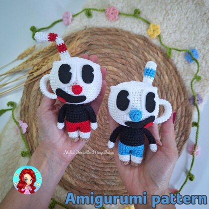 Cuphead and Mugman amigurumi pattern Crochet pattern by Danielle ...