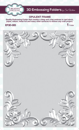 Creative Expressions 3D Embossing Folder 5.75"X7.5" - Opulent Frame ...