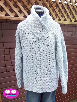 C2C Shawl collar jumper | LoveCrafts