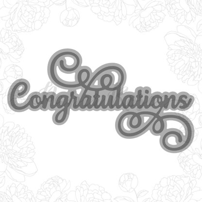 Paper Rose Dies - Layered Congratulations | LoveCrafts