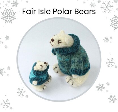 Fair Isle Polar Bears Knitting pattern by Sachiyo Ishii | LoveCrafts