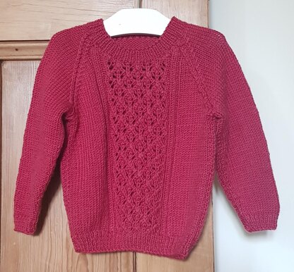 Laura Lace Panel Sweater Knitting pattern by ellie woods designs ...