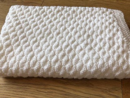 2 x Easy Baby Blankets - Squares & Bumps Knitting pattern by Peach ...