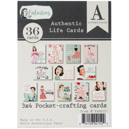 Authentique Paper Fabulous Authentic Life Cards - 3"X4" Pocket Crafting ...