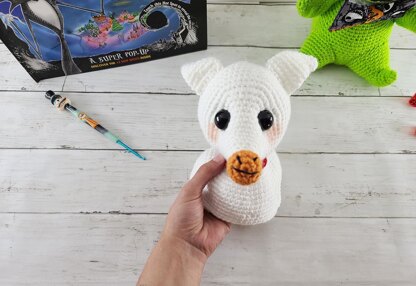 Zero Ghost Dog Crochet pattern by Carolyne Brodie | LoveCrafts