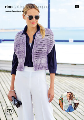 Tops in Rico Essentials Cotton DK - 573 - Leaflet | LoveCrafts