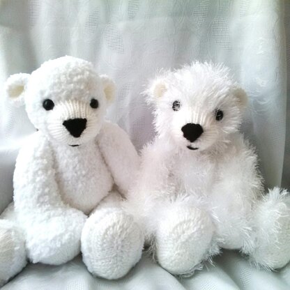 Polar Bear, 2 sizes, large and small Knitting pattern by Pat Alinejad ...
