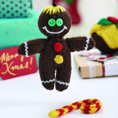 Gingerbread Man Knitting pattern by Amanda Berry | LoveCrafts
